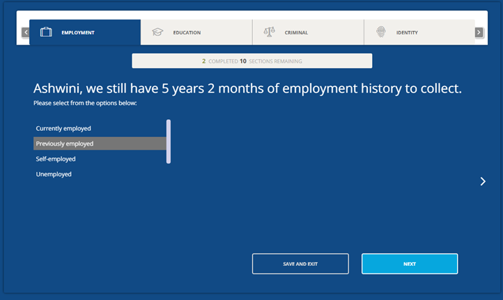 ServiceConnect - How do I enter Employment into my Profile?