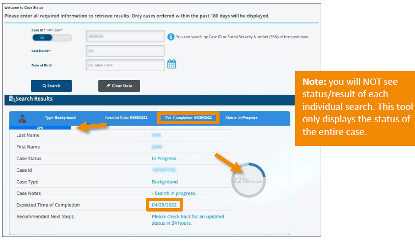 ServiceConnect - Case Status Tool for First Advantage customers