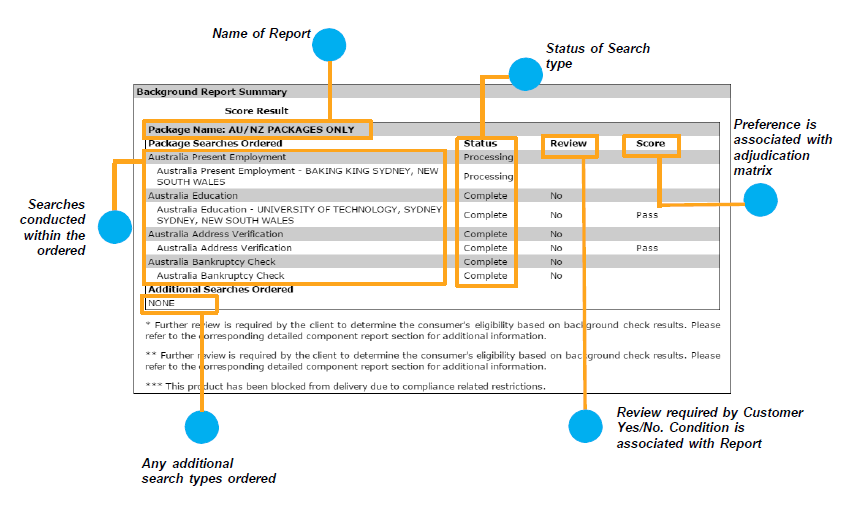 ServiceConnect - How do I read my Background Screen Report?