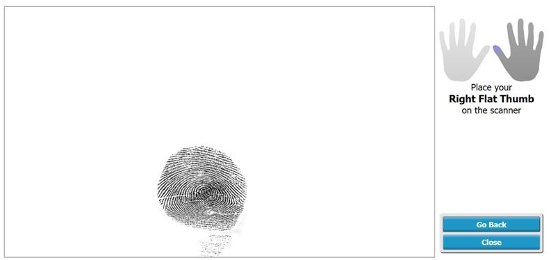 ServiceConnect - PrintScan - Capturing Fingerprints