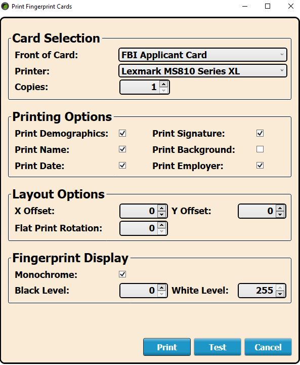 ServiceConnect - PrintScant - Card Printing