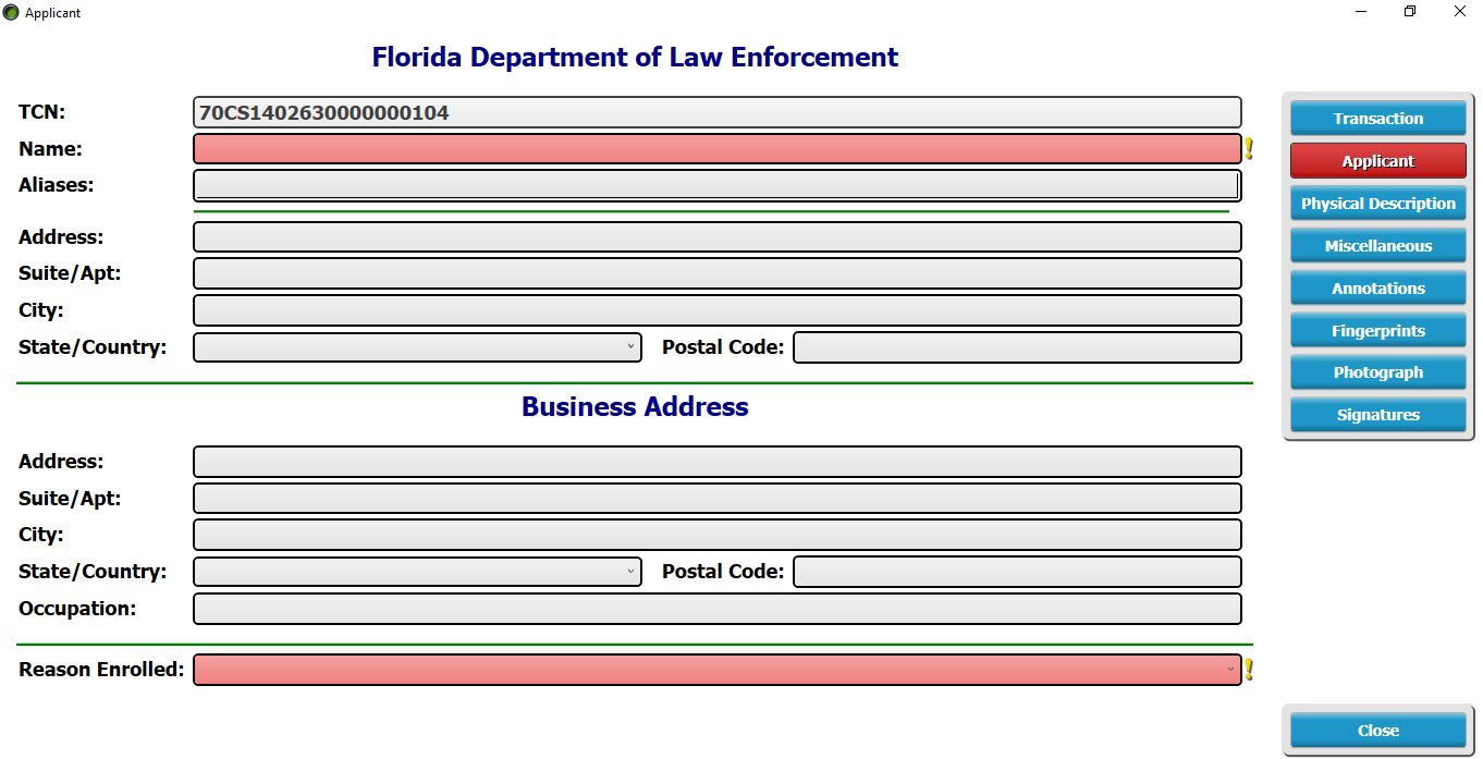 ServiceConnect - PrintScan - FDLE Civil Applicant