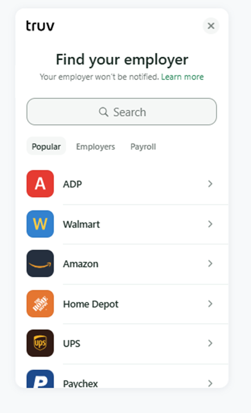 ServiceConnect - Profile Advantage Instant Employment Tool