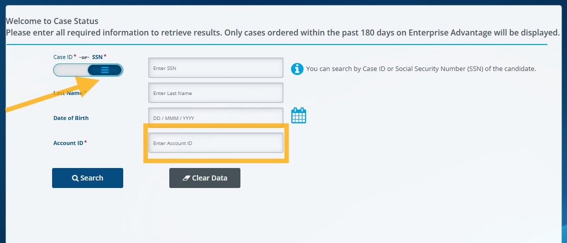 ServiceConnect - Case Status Tool for First Advantage customers