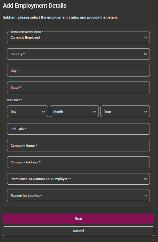 ServiceConnect - How do I enter Employment into my Profile?