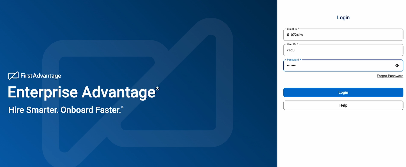 ServiceConnect - How do I log into Enterprise Advantage?